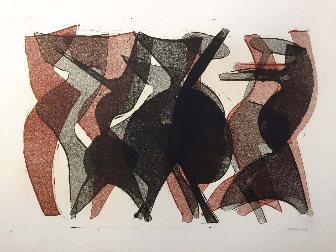 Otto Neumann 1895-1975 | Four Abstract Figures | 1957 | Tew Galleries